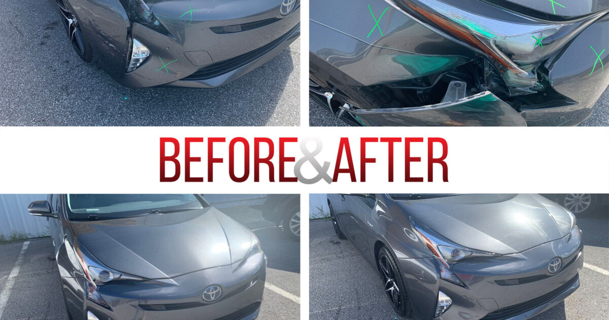 Before/After - 2017 Toyota Prius - Auto Body Repair