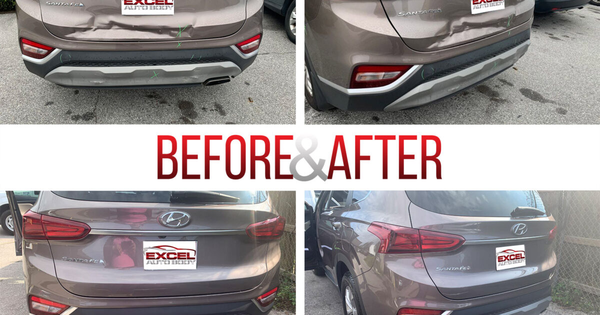 Before/After - 2020 Hyundai Santa Fe - Auto Body Repair