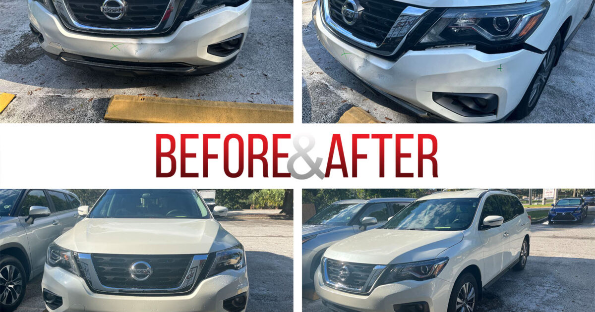 Before/After - 2018 Nissan Pathfinder - Auto Body Repair